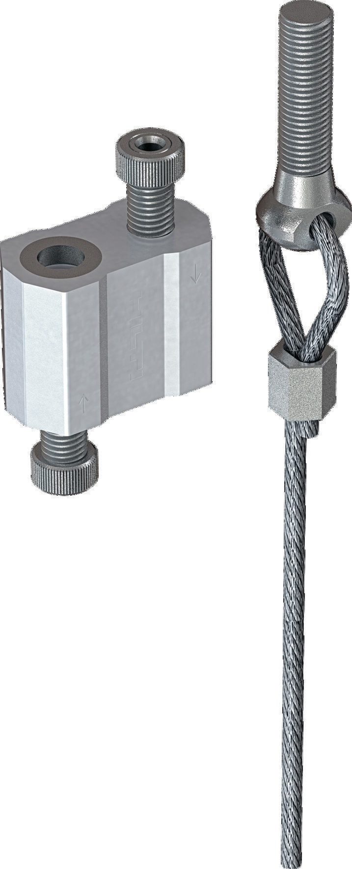 Kit MW-EB L Cable lock with wire rope, eyebolt ending - Wire suspension ...